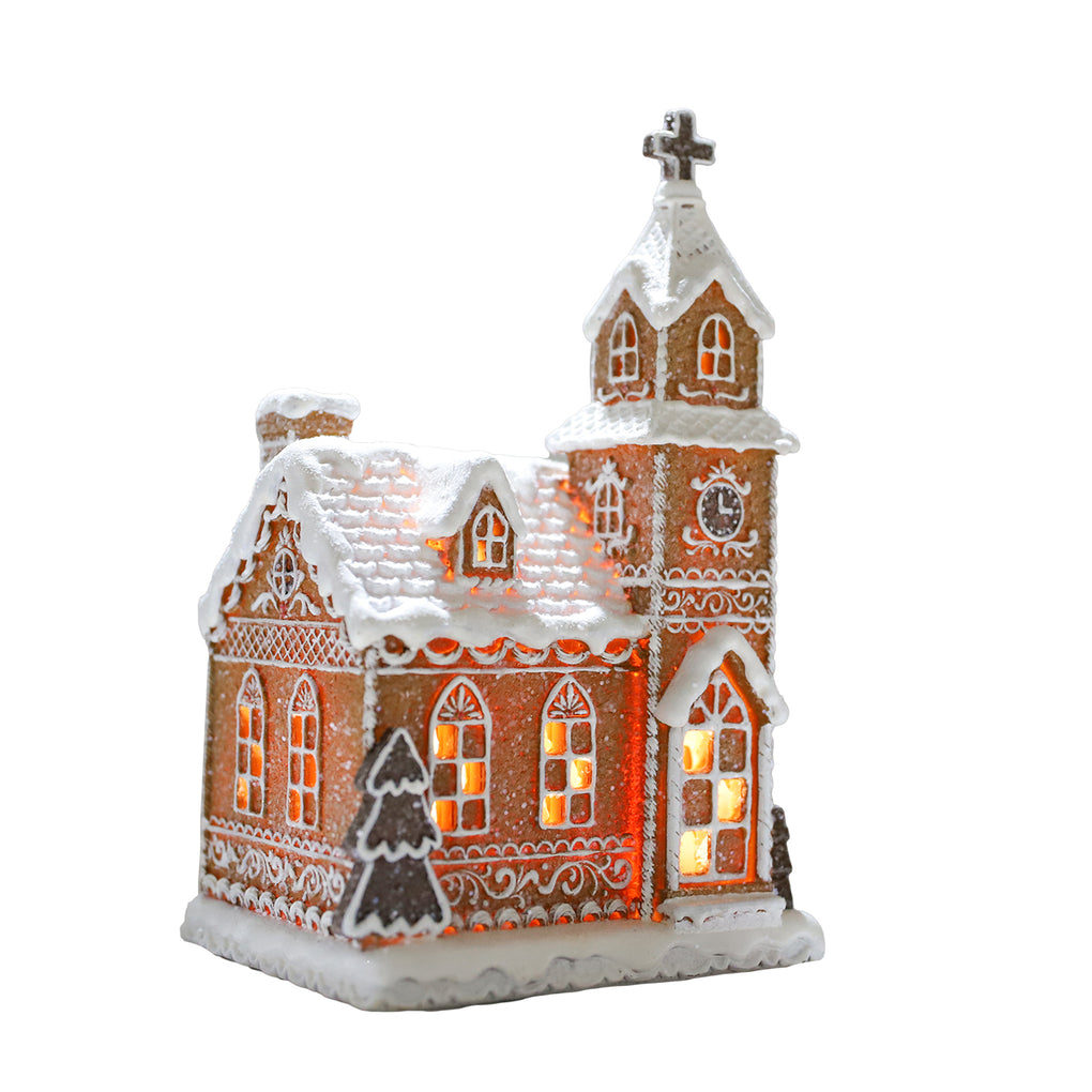 Gingerbread Village LED Gingerbread Church – The Christmas Shoppe